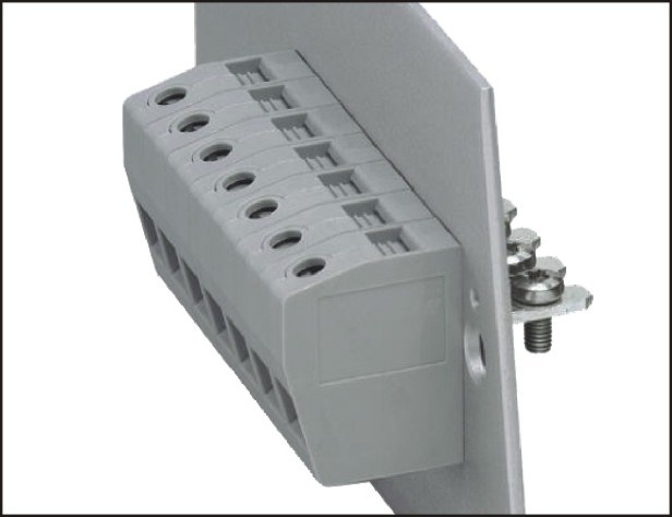 100A / 600V Through Wall Terminal Block 12.1mm Element Width M5 Screw ...