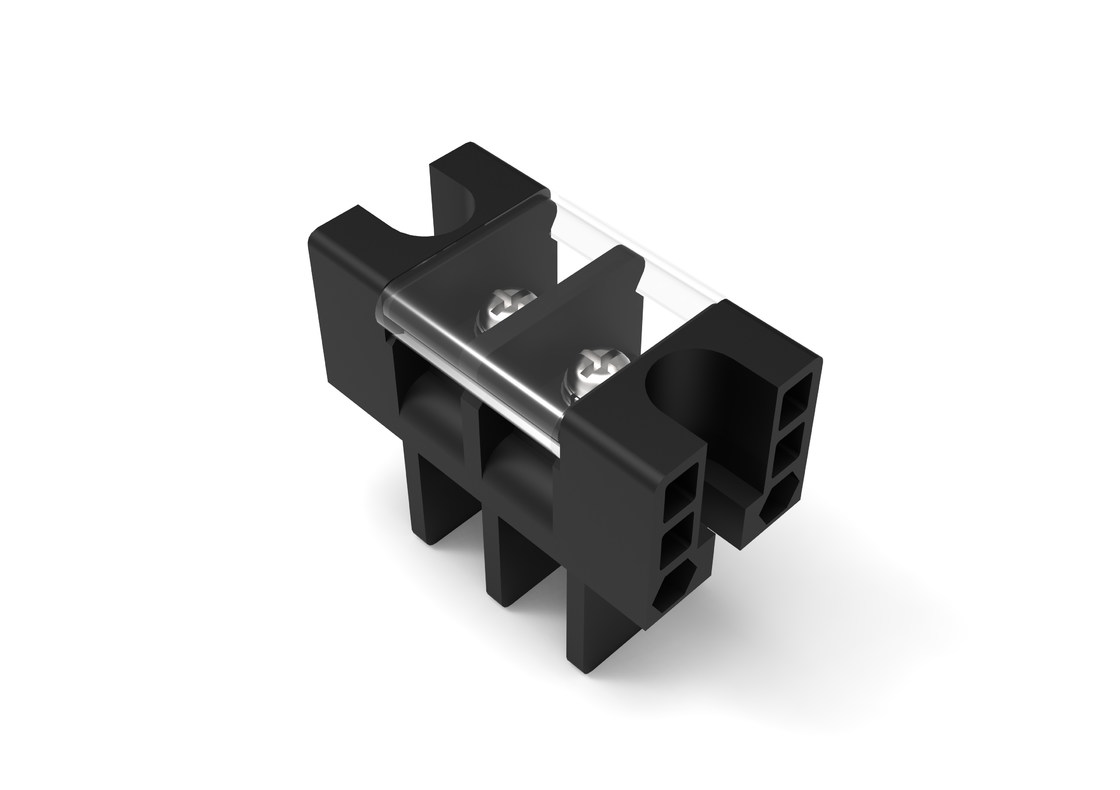 76A Solar PV Connector AC 600V Screw M5 Steel Ni Plated PA66 / PBT / UL94-V0 Brass